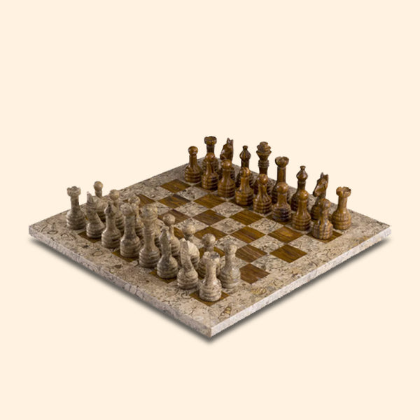 Desert Sand & Muddy Water Chess (12x12) – Marble Mania